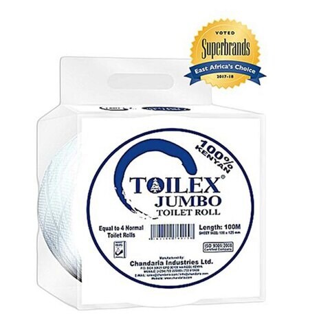 Buy Toilex White Jumbo Toilet Roll 100 mt Online - Carrefour Kenya