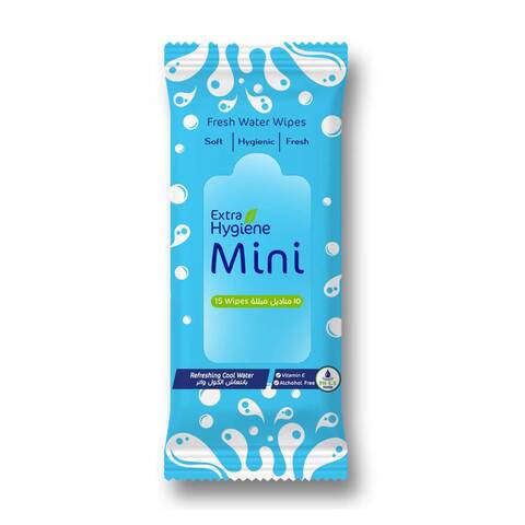Extra Hygiene Mini Wipes - 15 Wipes - Refreshing Cool Water price in ...