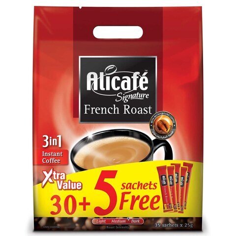 ALI CAFE FRENCH ROAST XTRA VALUE 3N1 25 G X 30 + 5 Sachets FREE price ...