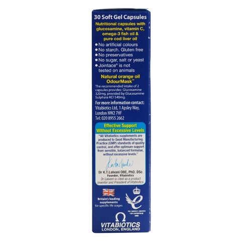 Buy Vitabiotics Jointace Omega-3 Glucosamine Soft Gel Supplements 30 ...