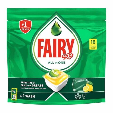 Fairy All-In-One Dishwasher Capsules, Lemon - 16 Capsules price in ...