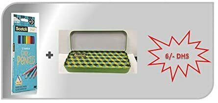 Scotch Smart 12 Color Pencils Plus Free Pencil Box price in UAE ...