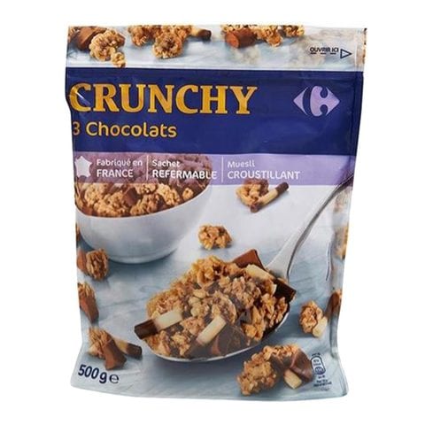 Carrefour 3 Chocolate Crunchy Muesli Cereals 500g price in Saudi Arabia ...