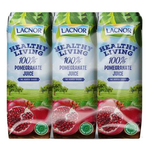 Lacnor Healthy Living No Added Sugar Pomegranate Juice 250ml Pack of 6 ...