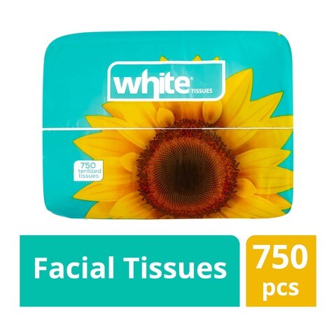White Facial Tissues - 750 Tissues Online | Carrefour Egypt