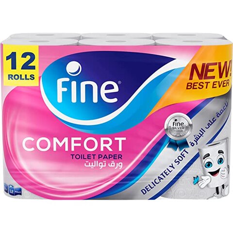 Fine Toilet Tissue 2Ply 180 Sheet X12 price in Kuwait | Carrefour ...