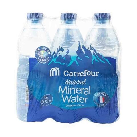 Carrefour Natural Mineral Water 500ml Pack of 6 price in UAE | Carrefour UAE | supermarket kanbkam