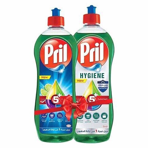 Pril Dish Washing Liquid - Green - 600ml + Pril Hygiene Dish Washing ...