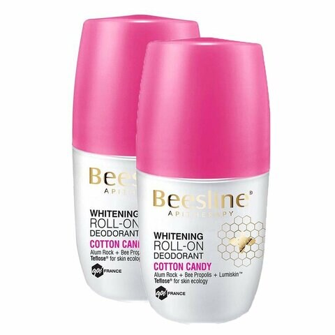 Beesline Whitening Roll On Deodorant Cotton Candy White 50mlx2 price in ...