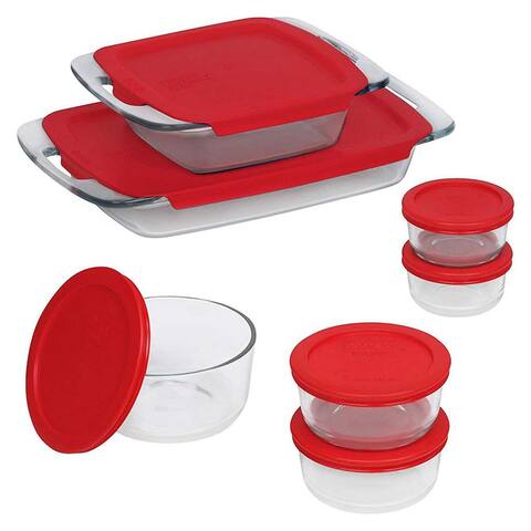 Pyrex Glass Oven Dish Set - 14 Pieces Online | Carrefour Egypt