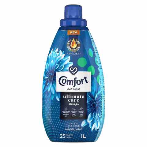 Comfort Ultimate Care Concentrated Fabric Softener For LongLasting Fragrance Iris Jasmine ...
