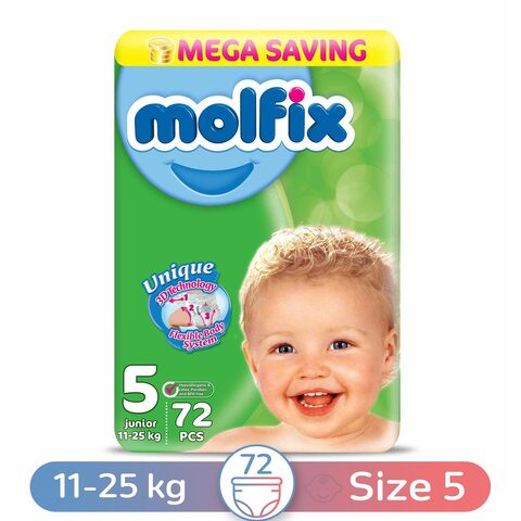 Molfix Baby Diapers - Size 5 Junior - 72 Diapers price in Egypt ...