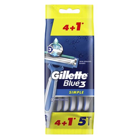 Buy GILLETTE RAZOR BLUE III PLUS 4+1 Online - Carrefour Kenya