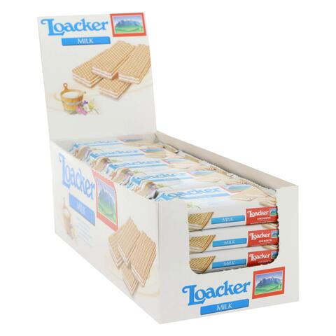Loacker Milk Cream Wafer 45g x Pack of 25 price in Kuwait | Carrefour ...
