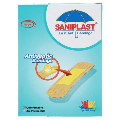 Saniplast First Aid Bandage Antiseptic Bandage Large 20 Strips