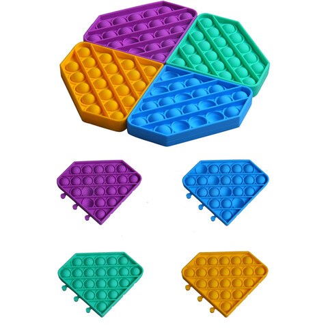 Push Pop Bubble Sensory Fidget Toy Autism Special Needs Stress Reliever ...