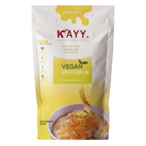 Kayy Banana Honey Vegan Protien Instant Oatmeal Packet - 300 grams ...
