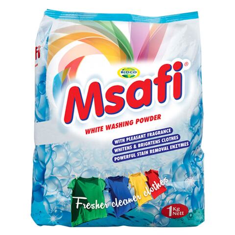 Buy Bidco Msafi White Washing Detergent Powder 1Kg Online - Carrefour Kenya
