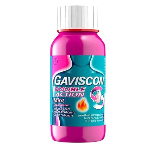 Buy Gaviscon Mint Double Action anti-acid syrup 150ml Online ...