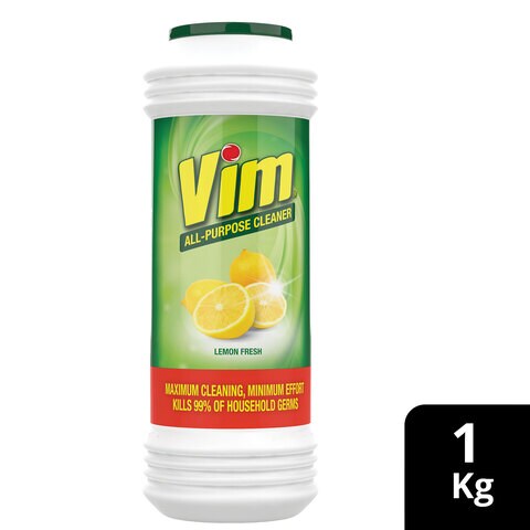 Buy Vim Multipurpose Scouring Powder Lemon Fresh 1kg Online - Carrefour ...