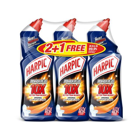 Harpic Power Plus 10X Most Powerful Toilet Cleaner, 500 ml, Pack of 3 (2+1 Free) price in Kuwait ...
