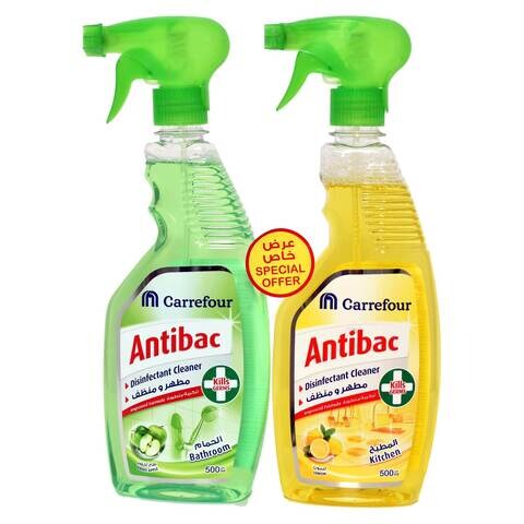 Carrefour Antibac Disinfectant Cleaner Bathroom Green Apple 500ml With ...