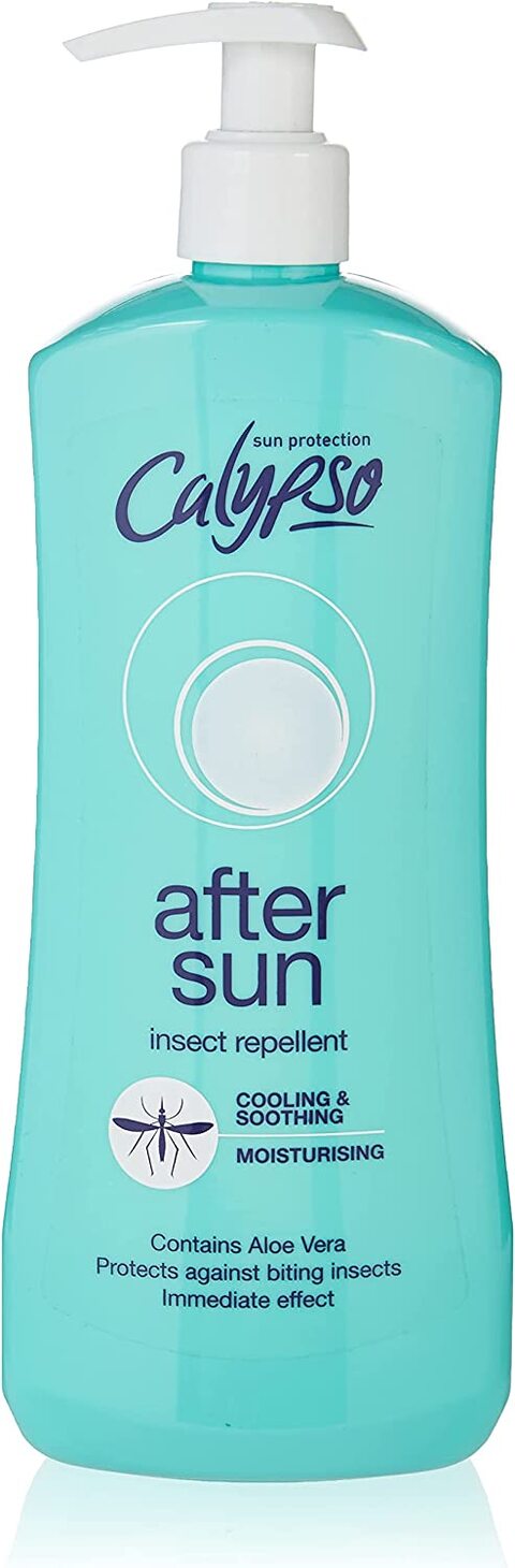 Calypso After Sun With Insect Repellent Moisturising Lotion 500ml, Blue ...