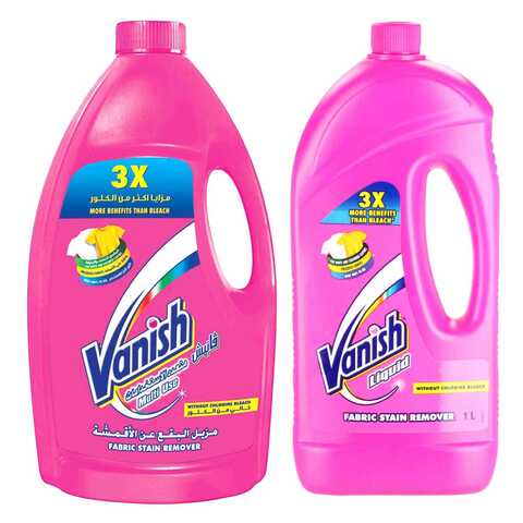 Vanish Liquid Stain Remover Pink 3L+1L price in UAE | Carrefour UAE ...