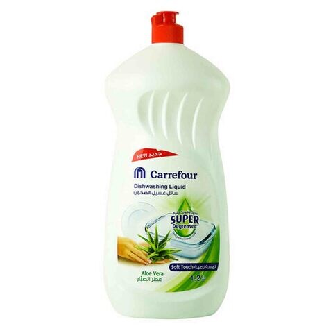 Carrefour Super Degreaser Dishwashing Liquid With Aloe Vera Green 1.2L ...