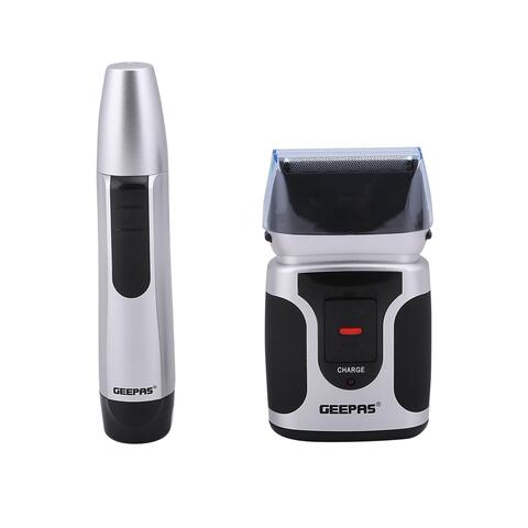 Geepas GSR110N 2-In-1 Mens Shaver With Nose Trimmer - Mini Travel ...