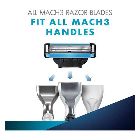 Buy Gillette Mach 3 Shaving Razor Blades 2 Piece Online - Carrefour Kenya