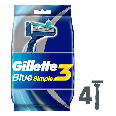 Gillette Blue3 Simple Razor 4 Pieces price in Kuwait | Carrefour Kuwait ...