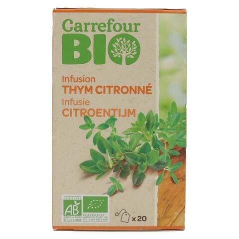 Carrefour Bio Lemon Thyme Infusion Tea 1.5g Pack of 20 price in UAE ...