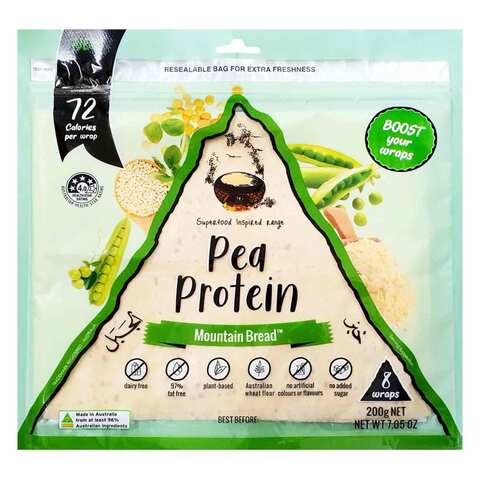 Mountain Bread Pea Protein Wraps 200g price in Kuwait | Carrefour ...