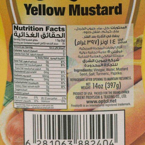 Buy Freshly Yellow Mustard 397g Online - Shop Food Cupboard on ...