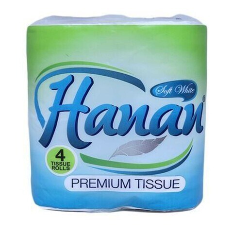 Buy Hanan Toilet Paper White Pack Of 4 Online - Carrefour Kenya