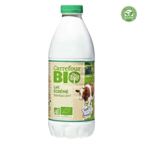 Carrefour Bio Skimmed Sterilized Milk 1L price in UAE | Carrefour UAE ...