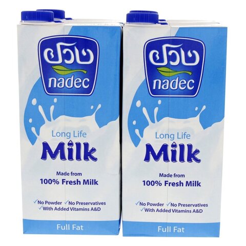 Nadec Full Fat Fresh Milk 1L x Pack of 4 price in Kuwait | Carrefour ...