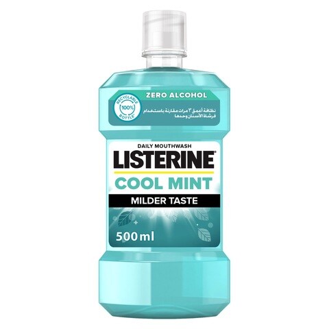 Listerine Cool Mint Daily Mouthwash Milder Taste Mint Flavour Blue ...