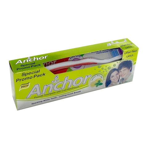 Anchor lemon mint gel toothpaste with toothbrush 135 g price in Saudi ...