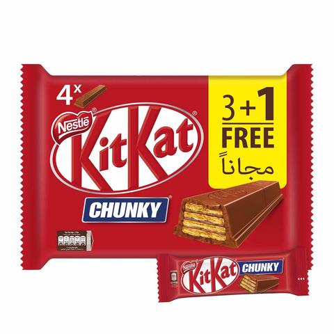 Kit Kat Chunky 3+1 Free 160g price in Saudi Arabia | Carrefour Saudi ...