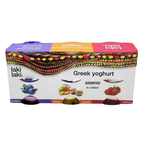 Buy Laki Laki Greek Yoghurt Assorted 100ml x Pack of 6 Online ...