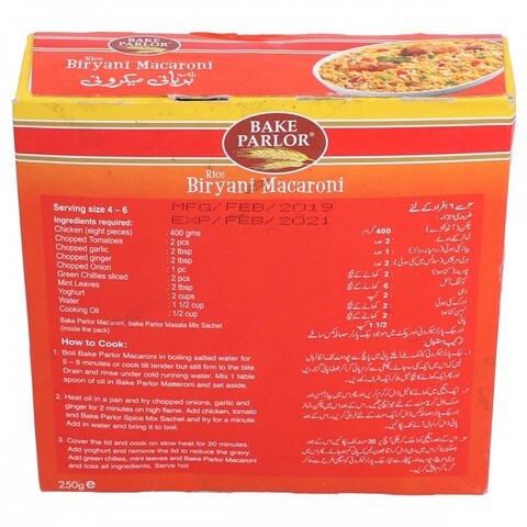 Bake Parlor Rice Biryani Macaroni 250 gr