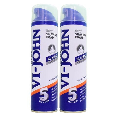 Vi-John Classic Shaving Foam White 200ml Pack of 2 price in UAE ...