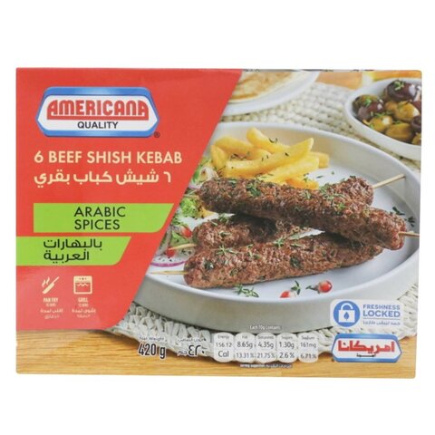 Americana 6 Beef Shish Kebab With Arabic Spices 420g price in Kuwait ...