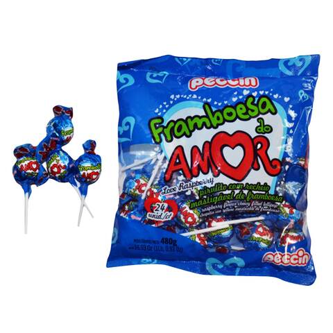 Buy Peccin Amor Love Raspberry Lollipop 480g Online - Carrefour Kenya