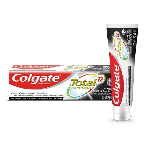 Colgate Total Pro Activated Charcoal Toothpaste White 75ml price in ...