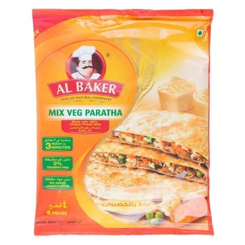 Al Baker Paratha Mix Vegetable 400g price in UAE | Carrefour UAE | supermarket kanbkam