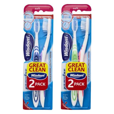 WISDOM TOOTH BRUSH PLUS SOFT TWIN price in Kuwait | Carrefour Kuwait | supermarket kanbkam