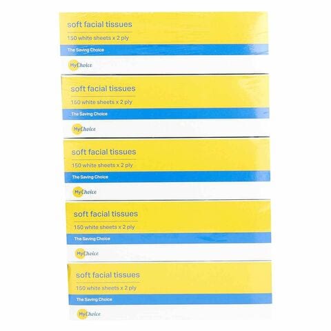 Mychoice 2 Ply Facial Tissue 150 countx5 price in UAE | Carrefour UAE ...